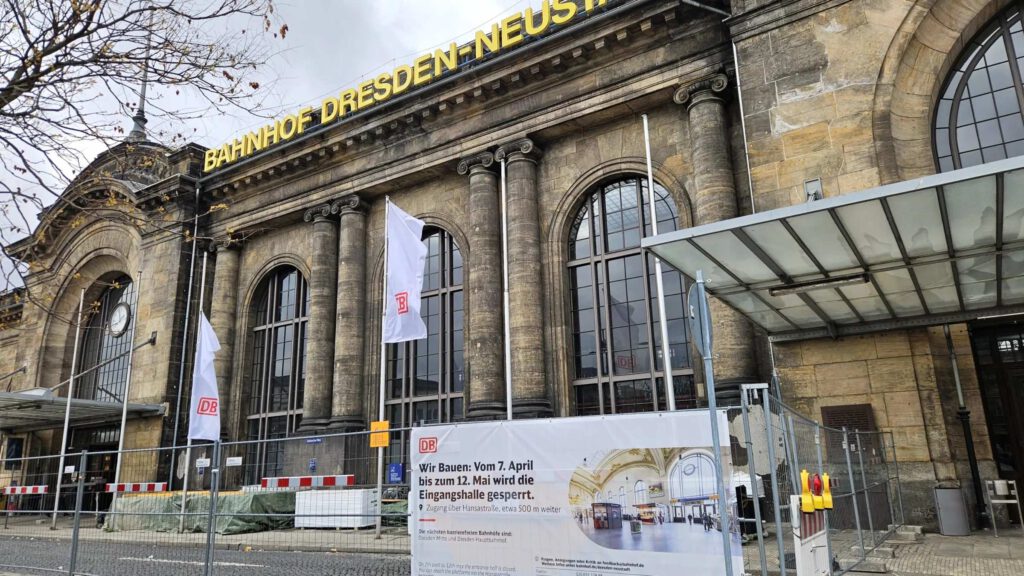 Bahnhof Neustadt Dresden zwischen Großbaustelle und Zukunft der Stadt